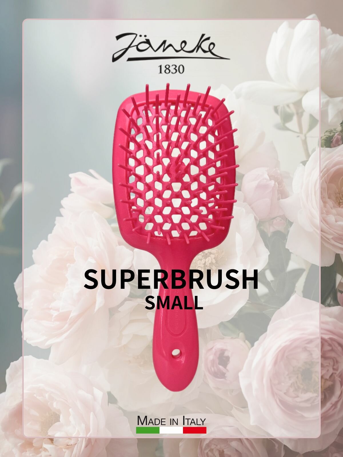 Janeke SUPERBRUSH Щетка для волос малая, 83SP234FFL, фуксия, 17.5x7x3см