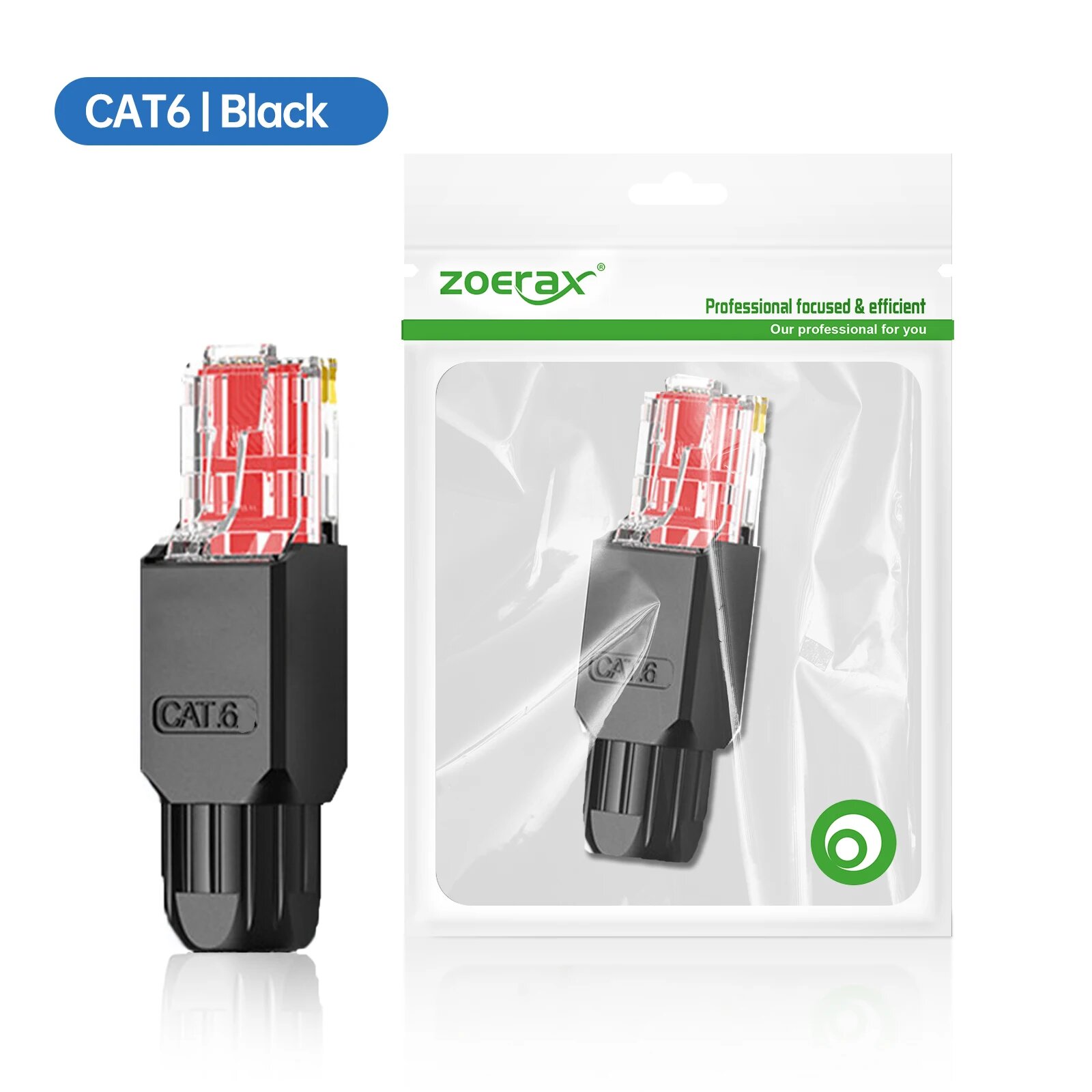 ZoeRax Многоразовый разъем RJ45 CAT6/CAT6A