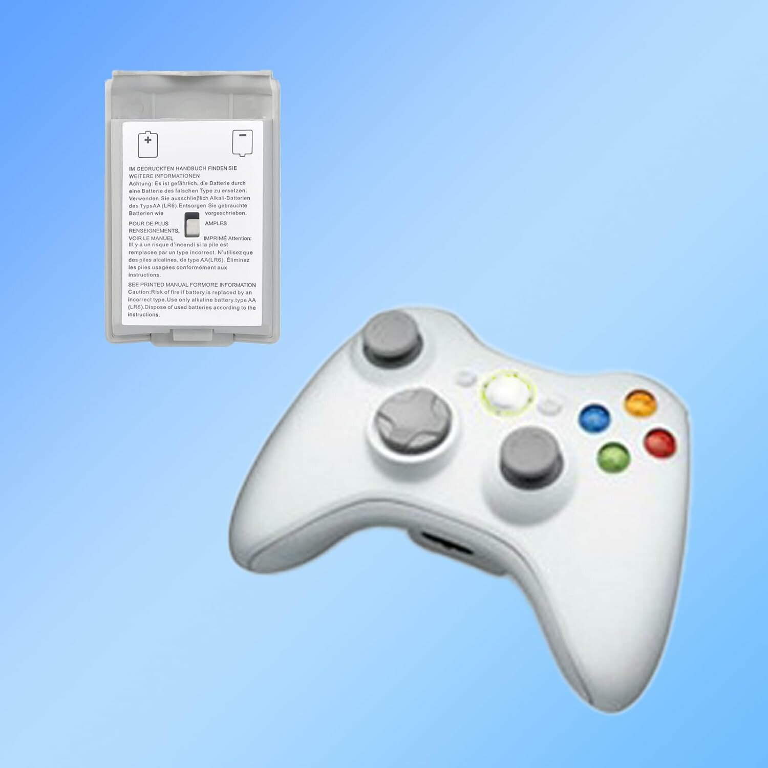 2 Pcs Battery Pack Cover for Xbox360 Wireless Controller, Replacement Battery Pack Cover Shell Case — фото 1