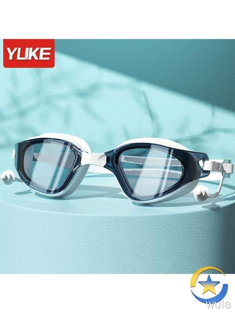 Очки для плавания YUKE -4.0 диоптрий, 180 градусов обзор, регулируемые, с берушами для бассейна, маска — фото 1