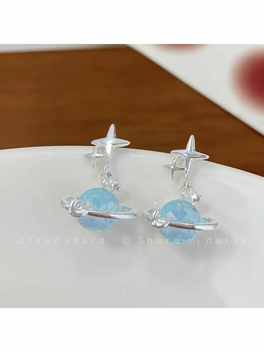 Серьги, искусственный камень