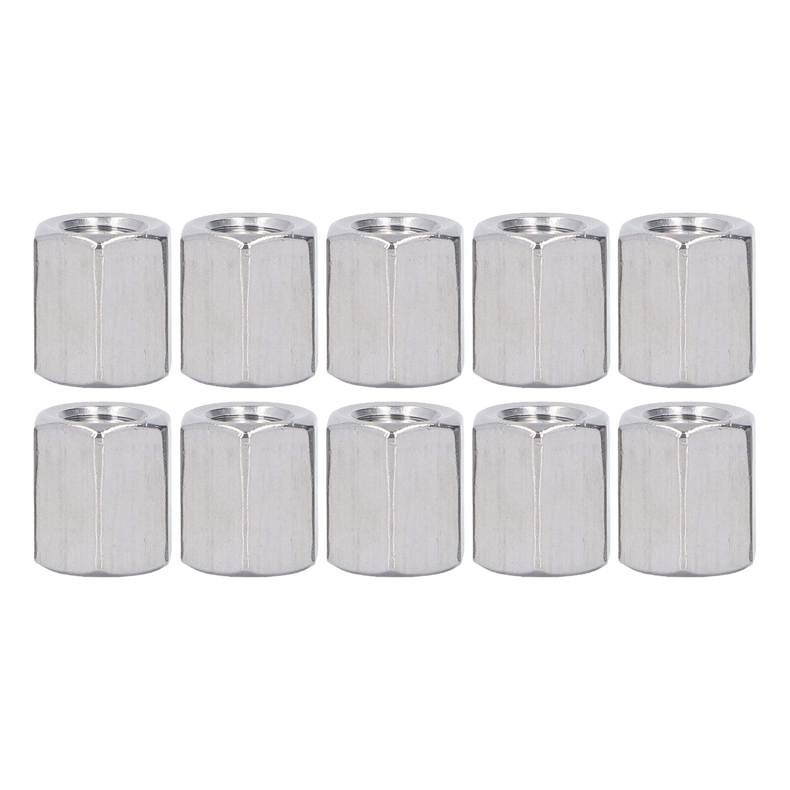 10 шт. шестигранных соединительных гаек M10 из нержавеющей стали 304 с метрической резьбой для болтов и шпилек.