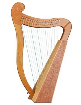 Арфа,19-струнная деревянная лира , портативный, желтый