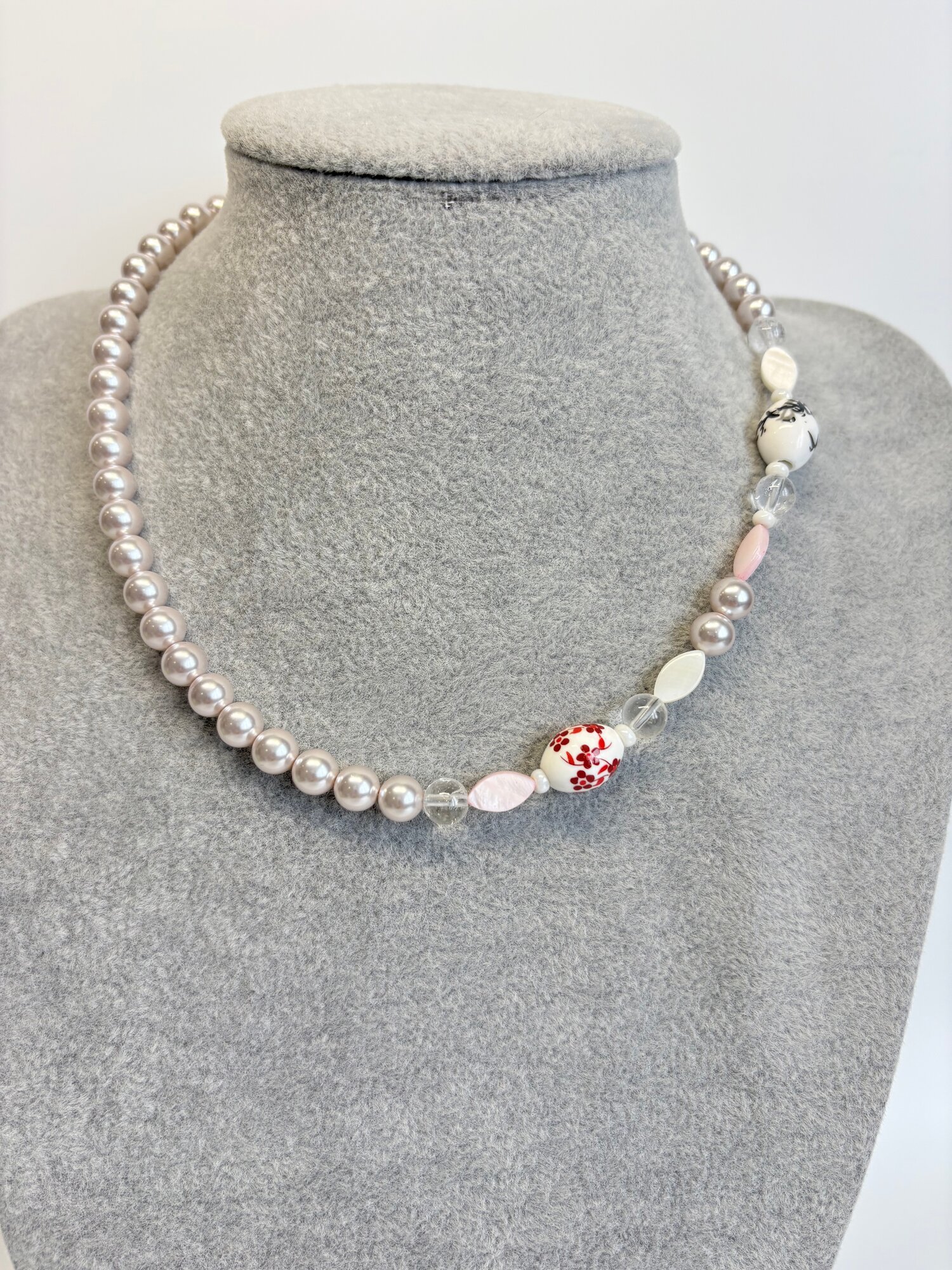 Чокер, жемчуг Swarovski синтетический