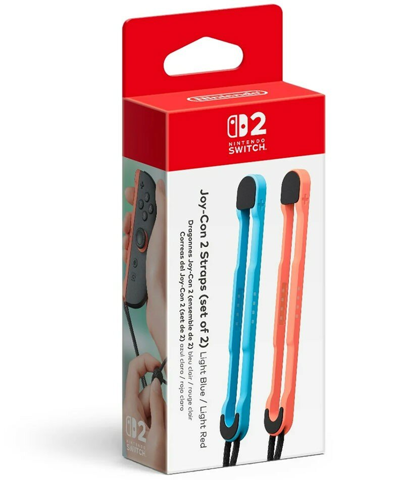 Ремешки для Nintendo Switch 2 (набор из 2) joy-con 2 голубые/красные