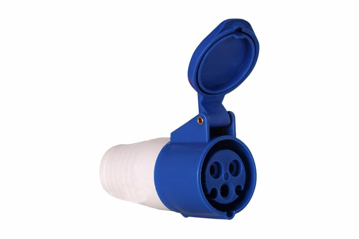 ЭКФ кабельная розетка переносная 63А 2Р+Е IP44 220В ps-233-63-220 для наружной эксплуатации