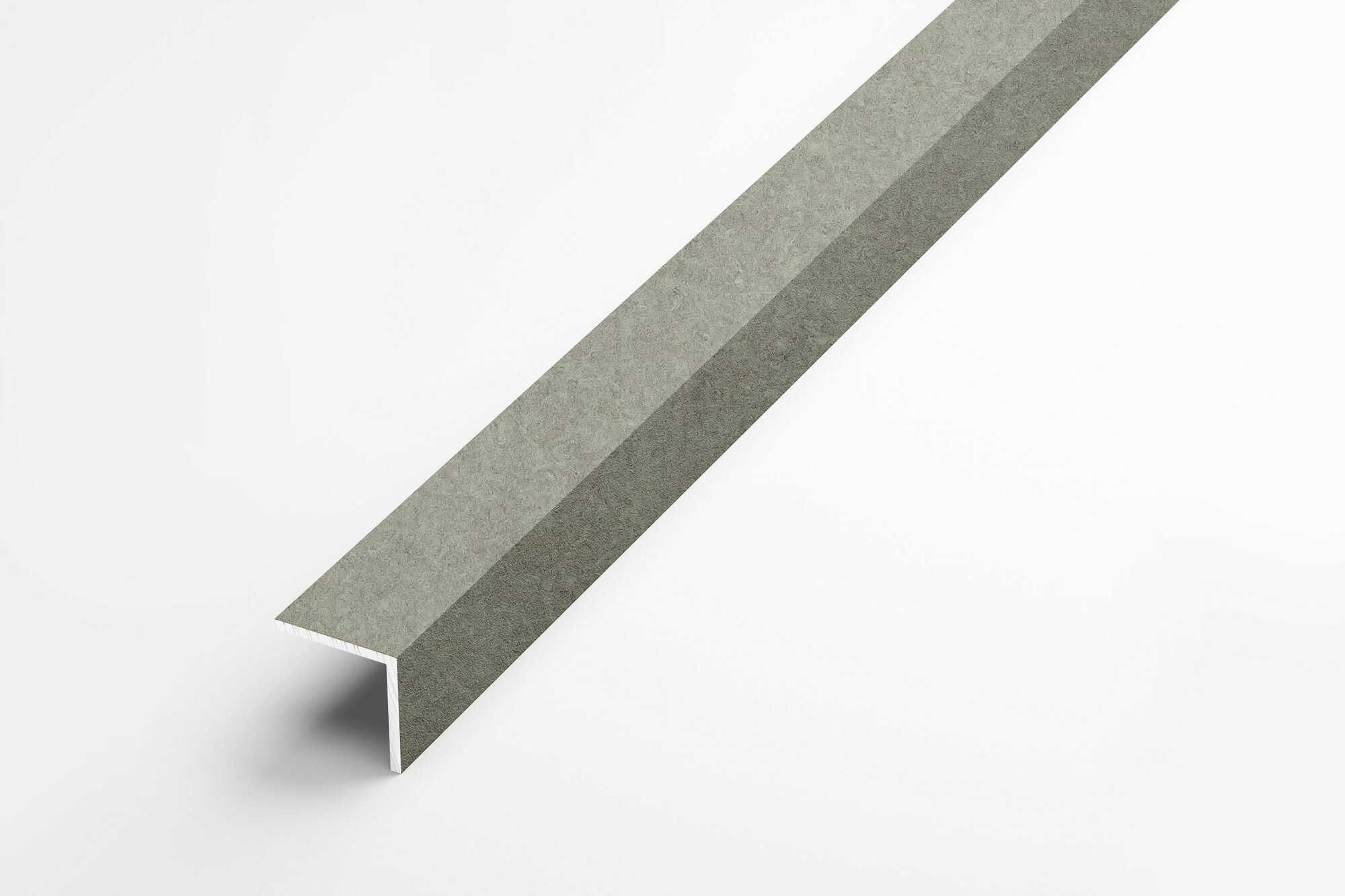 Уголок алюминиевый 10х10 мм, длина 2,7 м, профиль угловой внешний Лука УП 01-27, декор Бетон сильвер 058