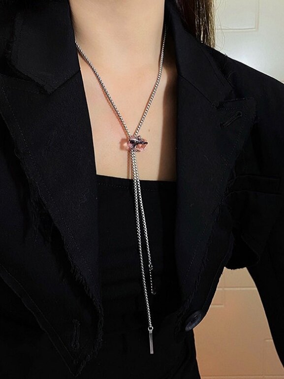 Цепь Fashion jewelry, 1 шт., длина 80 см, серебристый — фото 1