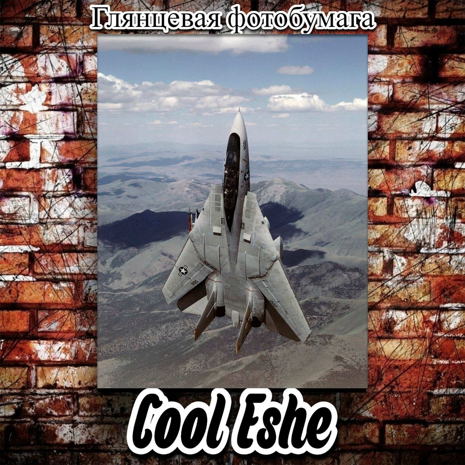 Постер "Военный истребитель, вертикально в небе, трюк" из коллекции "Техника" А4