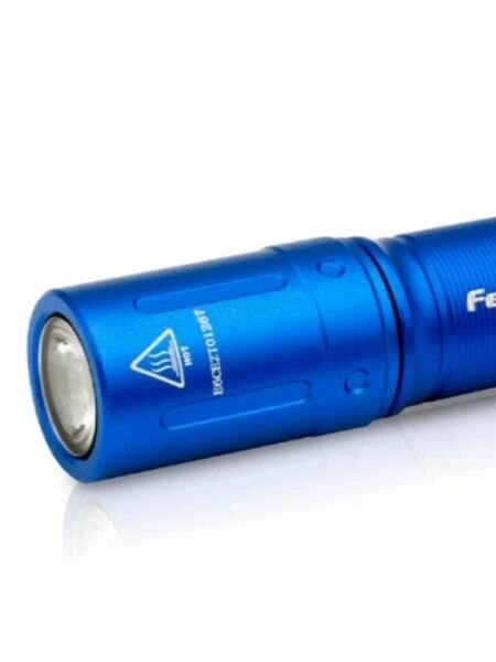Фонарь ручной Fenix E01 V2.0, синий, на батарейке ААА