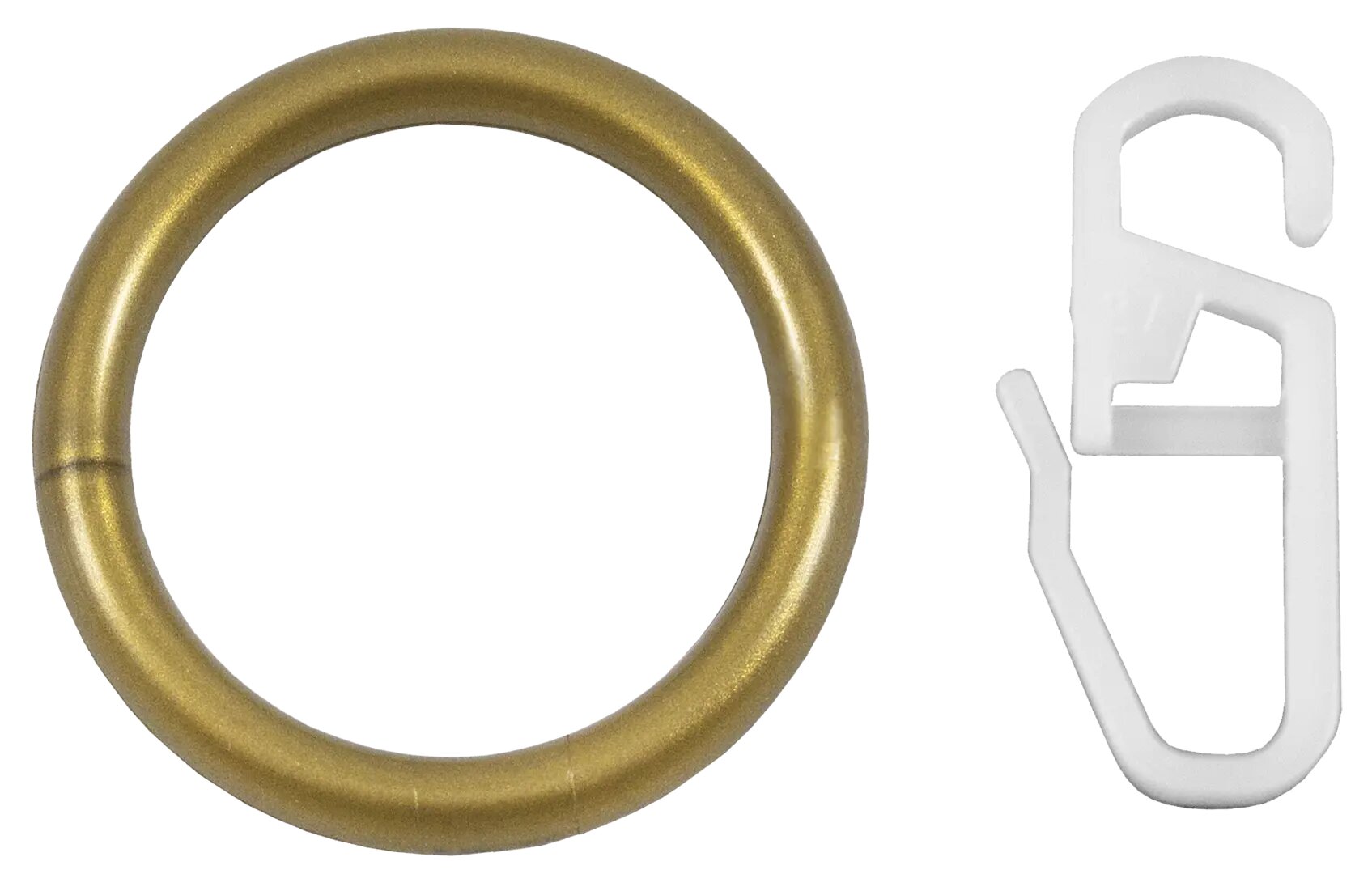 Кольцо пластик D20 мм цвет золото 10 шт