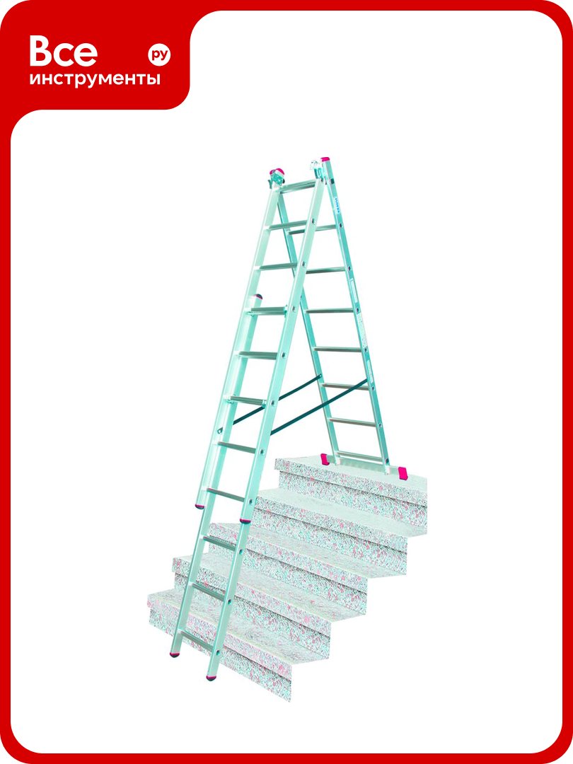 Универсальная лестница 3х8 с дополнительной функцией Krause Corda 013385