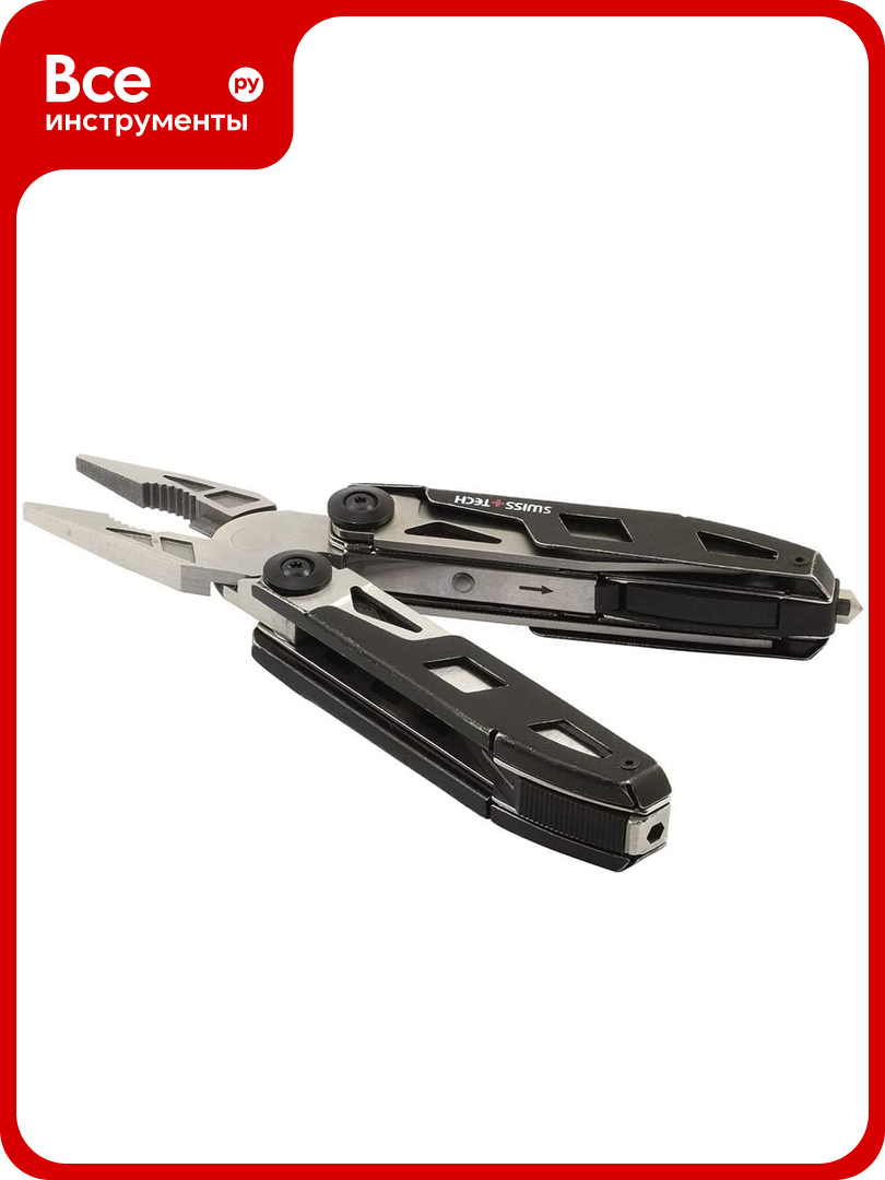Мультитул-пассатижи Swiss+Tech 23-В-1 SS ST021003, для различных работ дому походе или рабочем, нержавеющая сталь