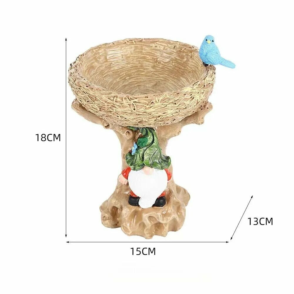 Птичье гнездо карликовых птиц, резные украшения для сада, изделия из смолы