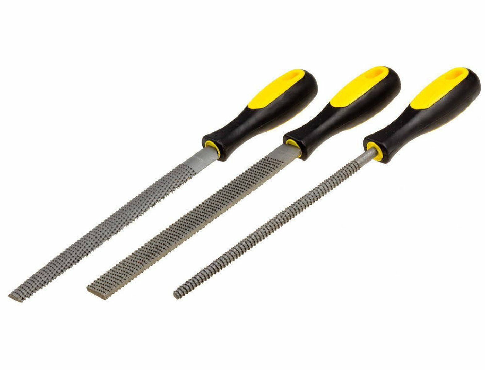 Набор рашпилей STAYER PROFESSIONAL 200 мм с двойной насечкой 2 три формы плоский полукруглый круглый