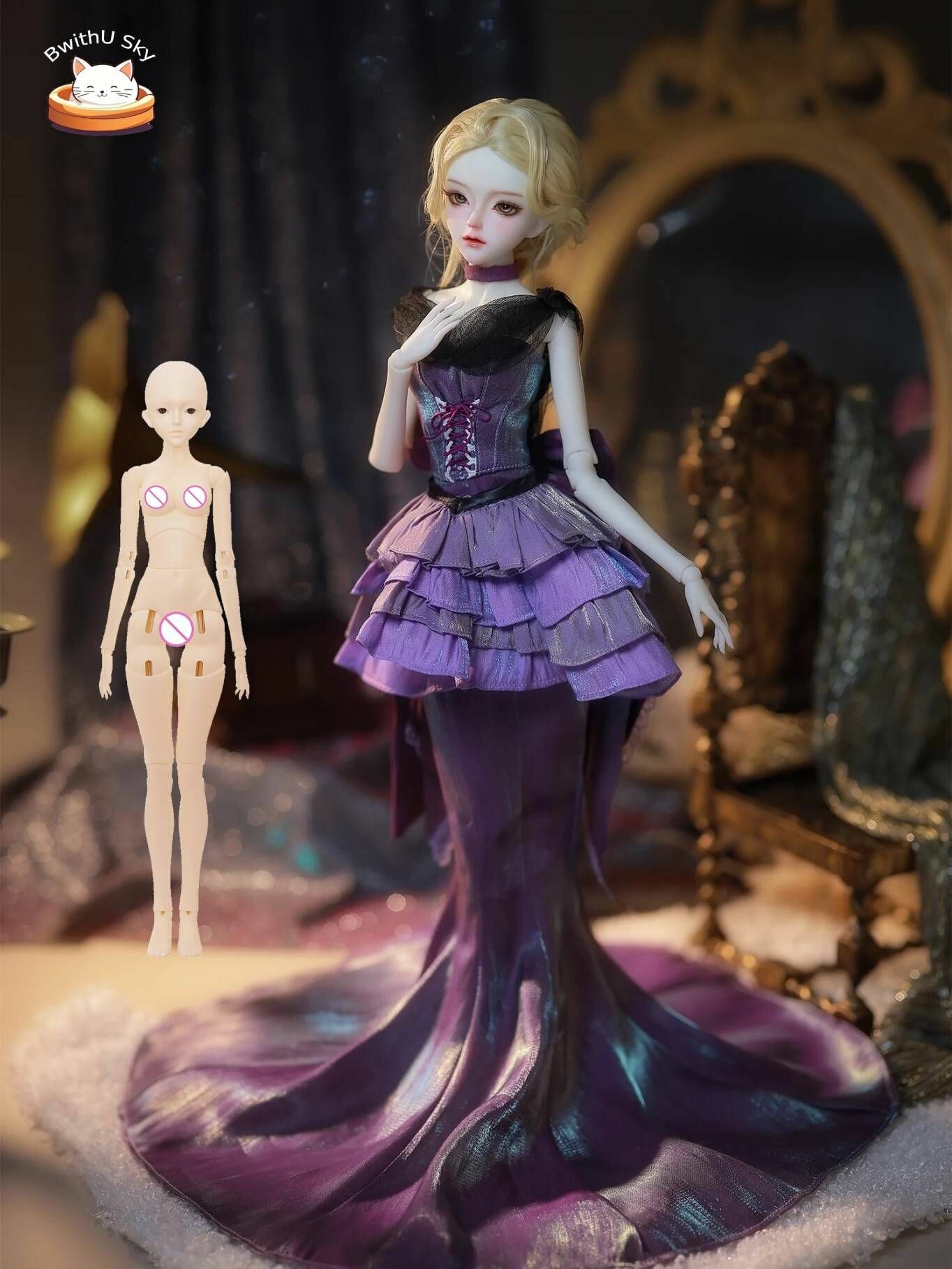 BwithUSky 1/4 Dendro обнаженная кукла с нормальной кожей, без макияжа, без аксессуаров