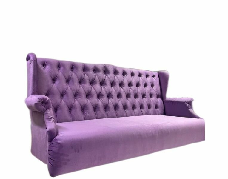 Диван "Сенатор", жаккард, 150x70 см, обивка 3D эффект, фиолетовый