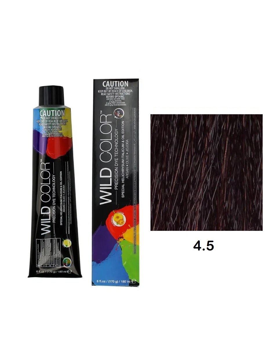 Wild Color Стойкая краска для волос 180 мл - Wild Color 4.5 4M Каштановый махагоновый