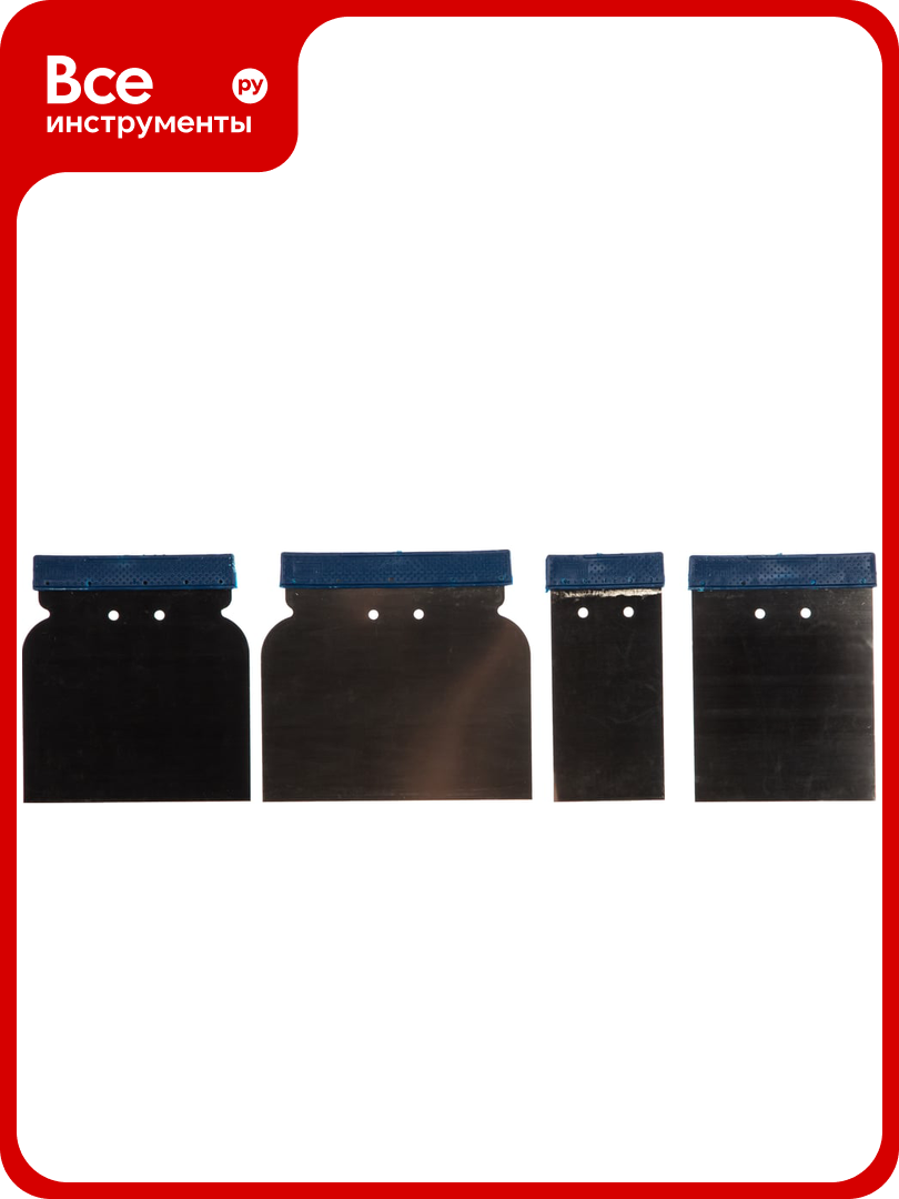 Набор поверхностных шпателей STAYER Япончик 4шт: 50, 80, 100, 120мм 1012-H4, со шпатлевкой в труднодоступных местах