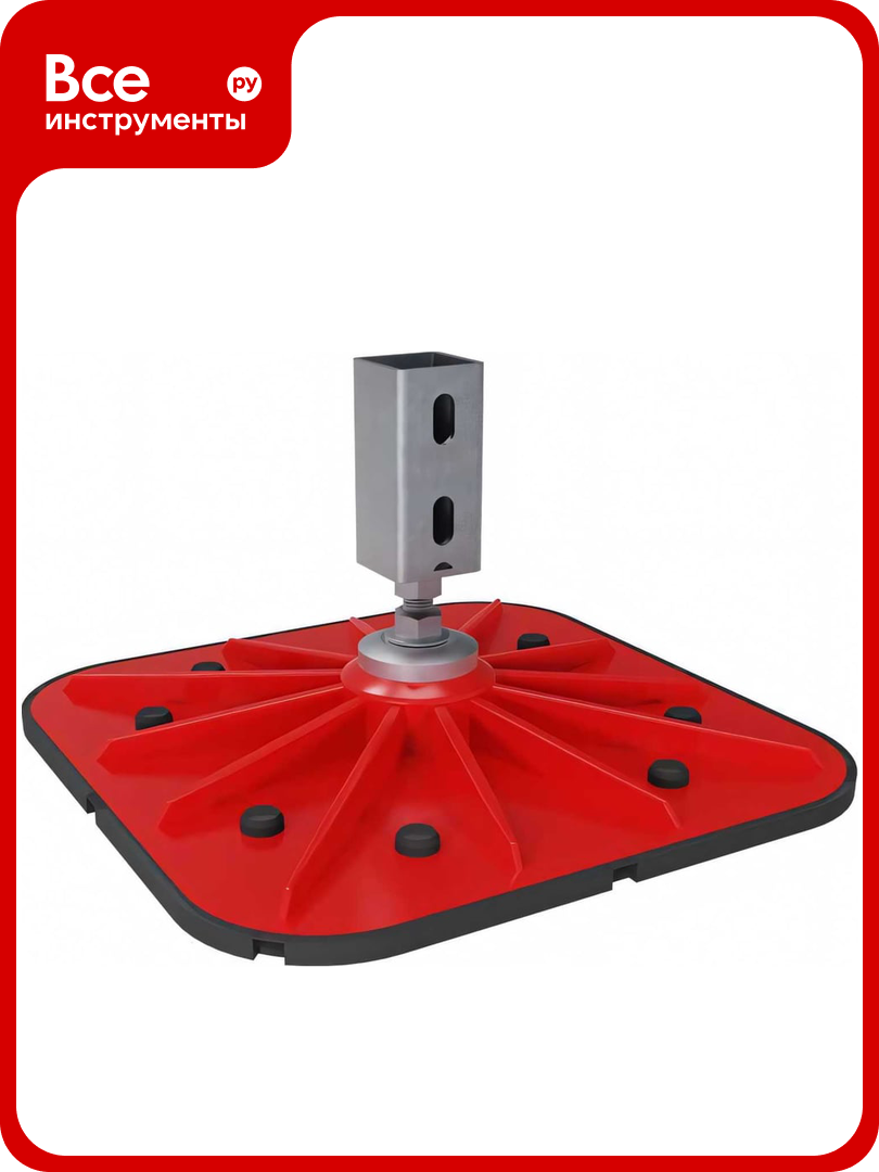 Кровельная опора с вертикальным кронштейном Fachmann SOLID FOOT 350x350 мм 04.030, без ее повреждения