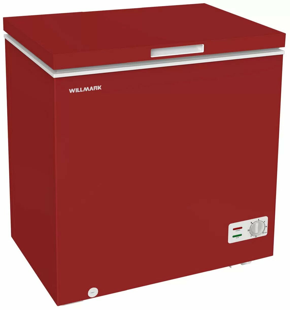 Ларь морозильный Willmark CF-250CS, на колесах, красный, 225 л