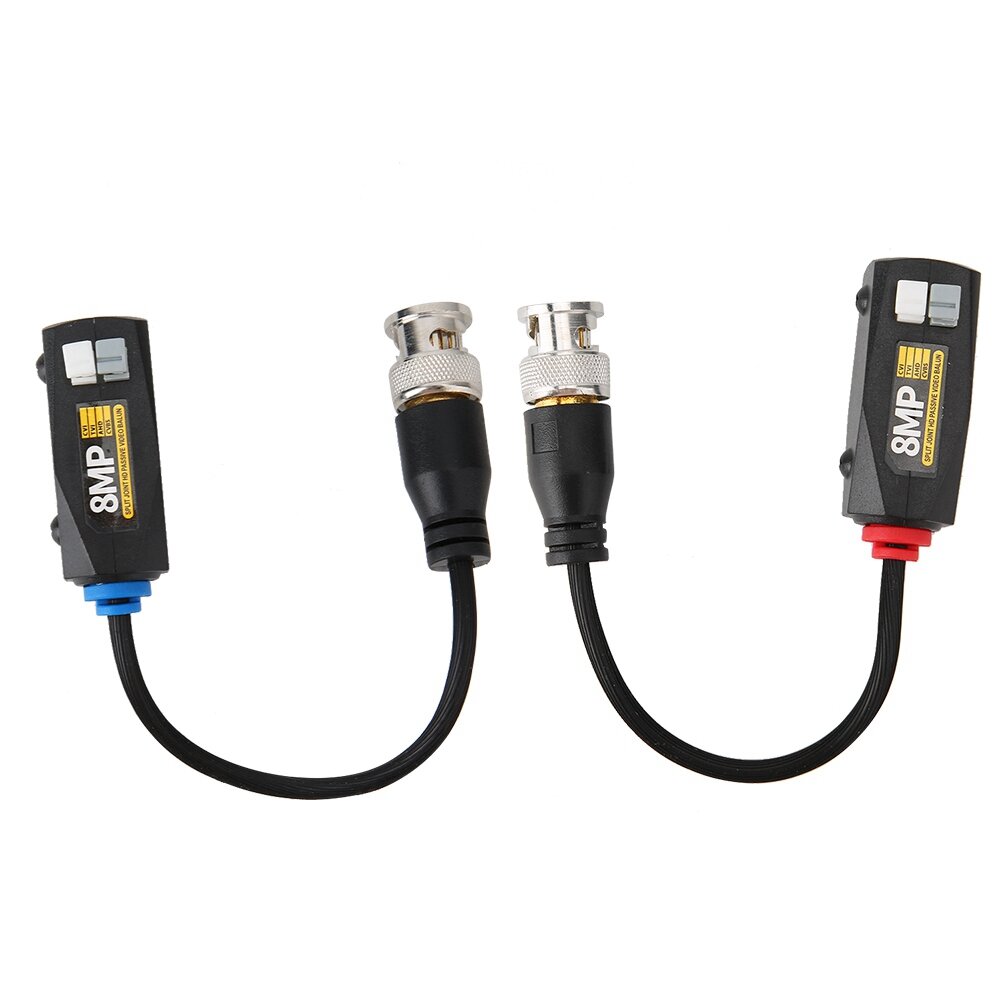 1 пара 8-мегапиксельный пассивный видео балун высокой четкости с кнопочным терминалом для передатчика витой пары