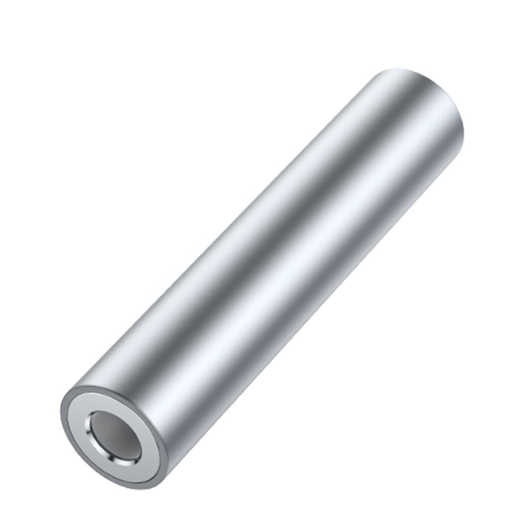 Аудиоадаптер 3,5 мм, 4 секции-серебристый-от разъема к разъему