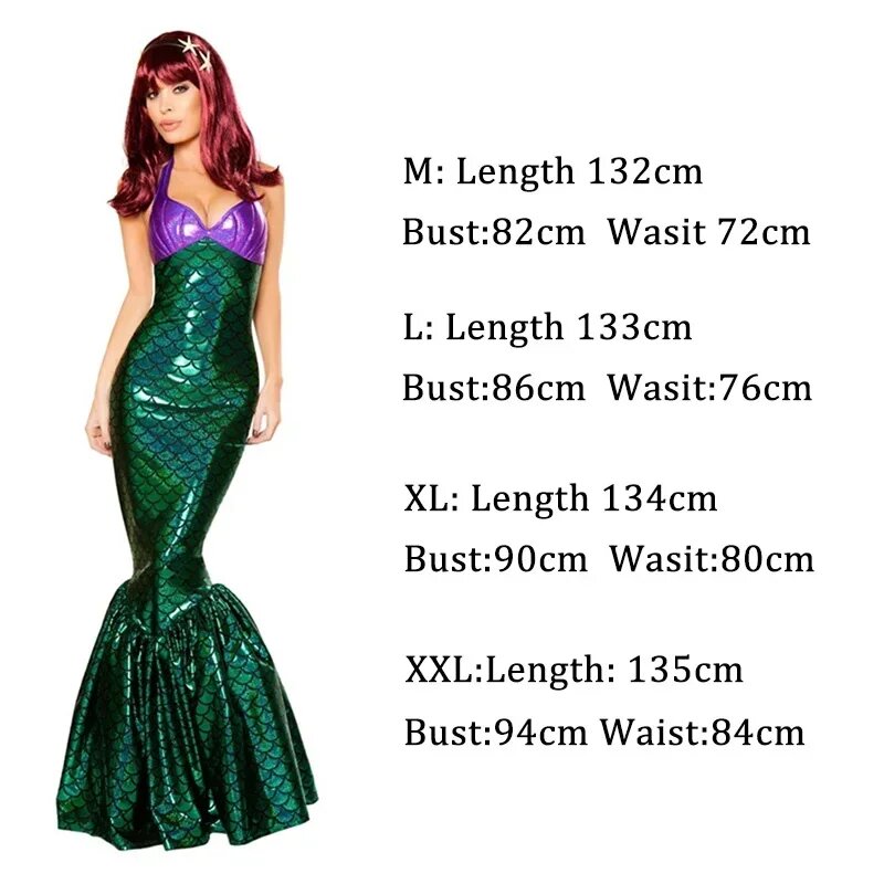 Косплей костюм Русалочка Ариэль для взрослых XXL, 2