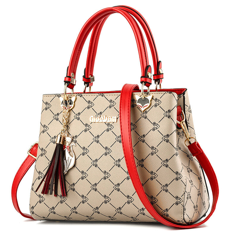 Производитель Dixi 2025 Новая модная осенняя и зимняя сумочка Атмосферная и персонализированная мода Корейская женская универсальная сумка для кроссба, коричневый/бежевый, SKU03909