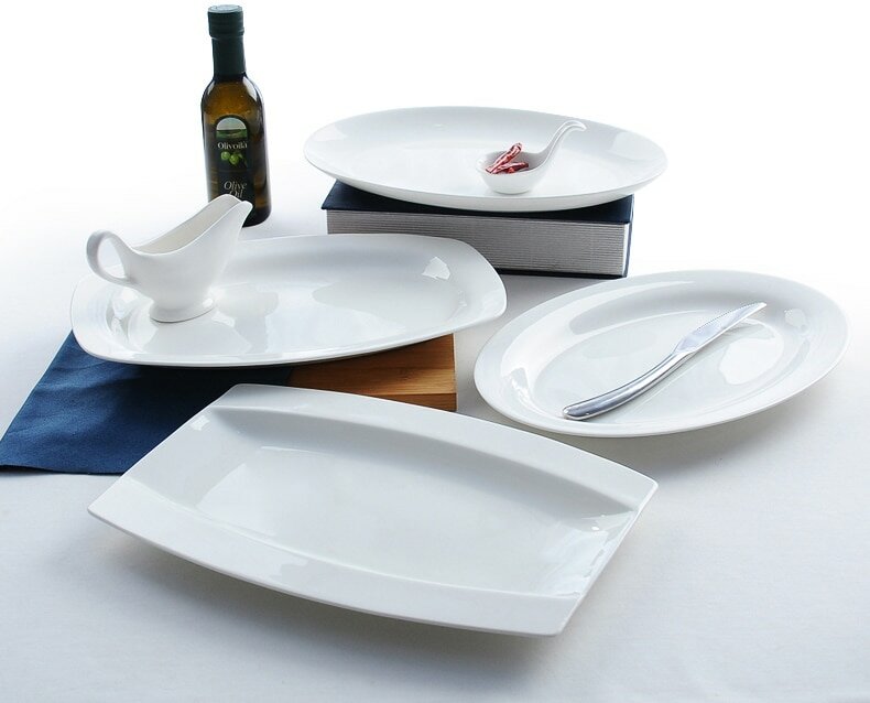 12 дюймов, поднос из тонкого костяного фарфора, большой керамический противень для выпечки, блюдо для рыбы на ужин, овальные подносы для десертов на вечеринку, декоративная тарелка