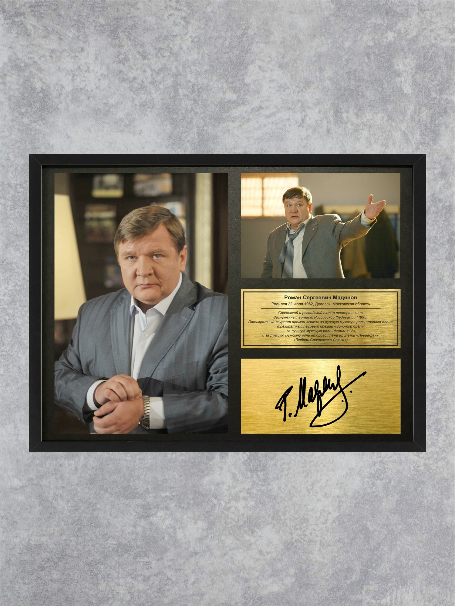 Роман Мадянов автограф и фотографии в рамке