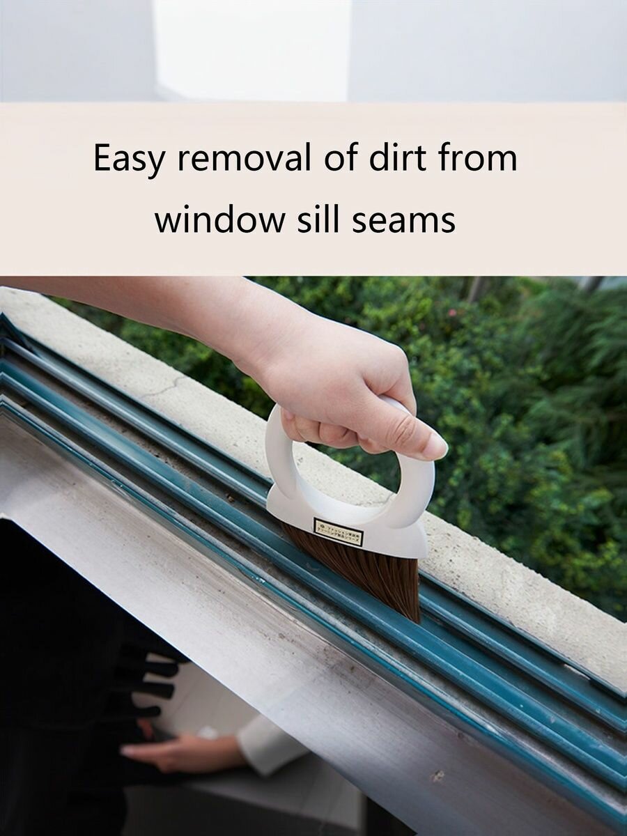 ##Бытовая метла кухонная лопата для мусора набор веников-совков с круглой ручкой, белая щетка##