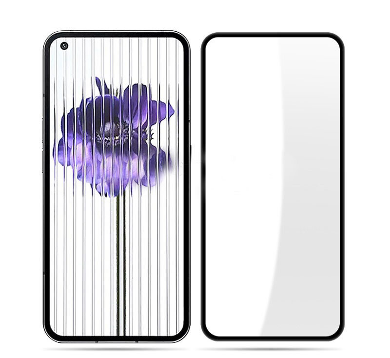 3D/5D защитное изогнутое стекло MyPads 5D Forti Glass для Nothing Phone 1 с закругленными изогнутыми краями которое полностью закрывает экран / дис.