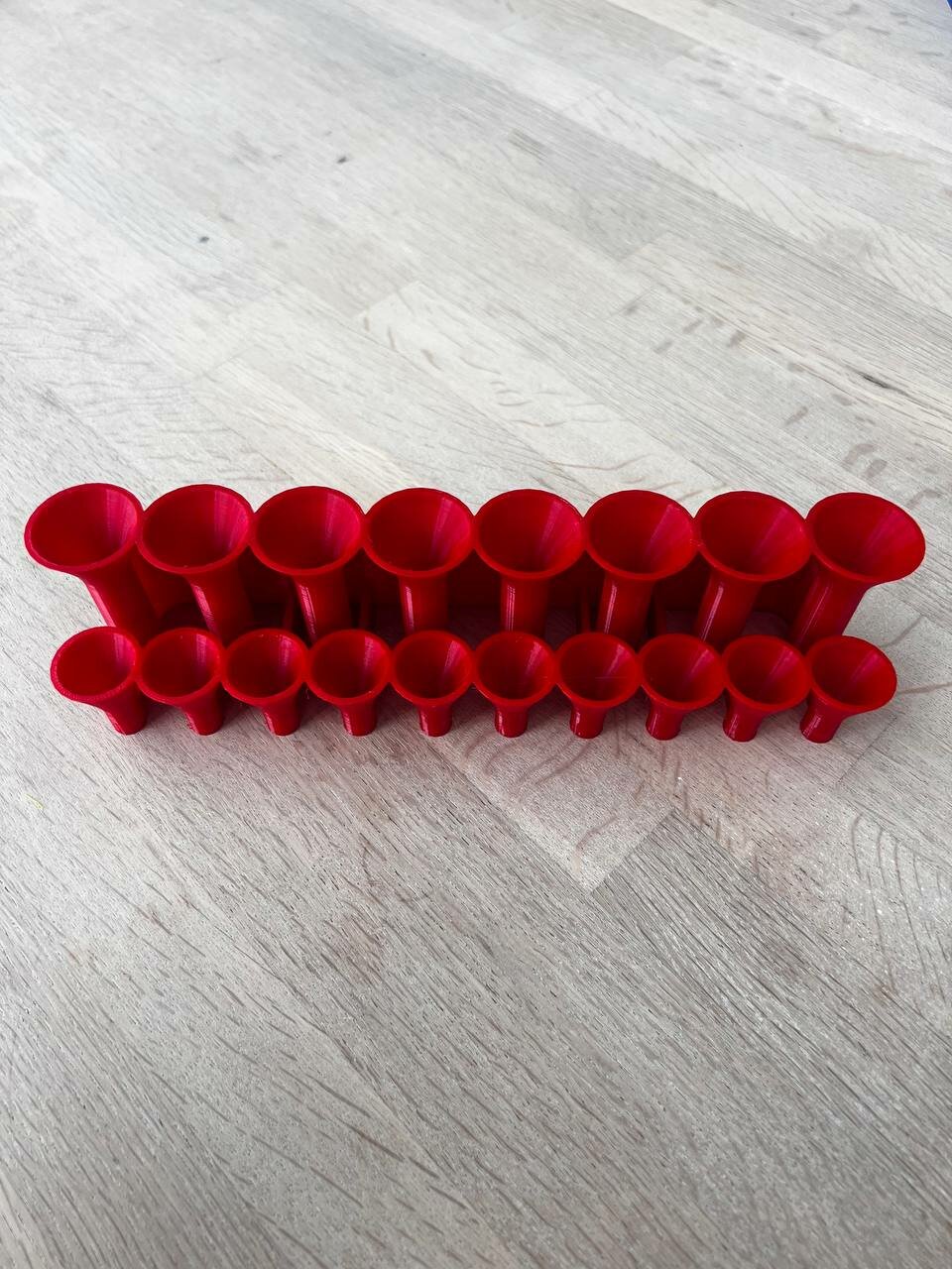 Настенный держатель для отверток, 18 отверстий, крепление на саморезы, красный