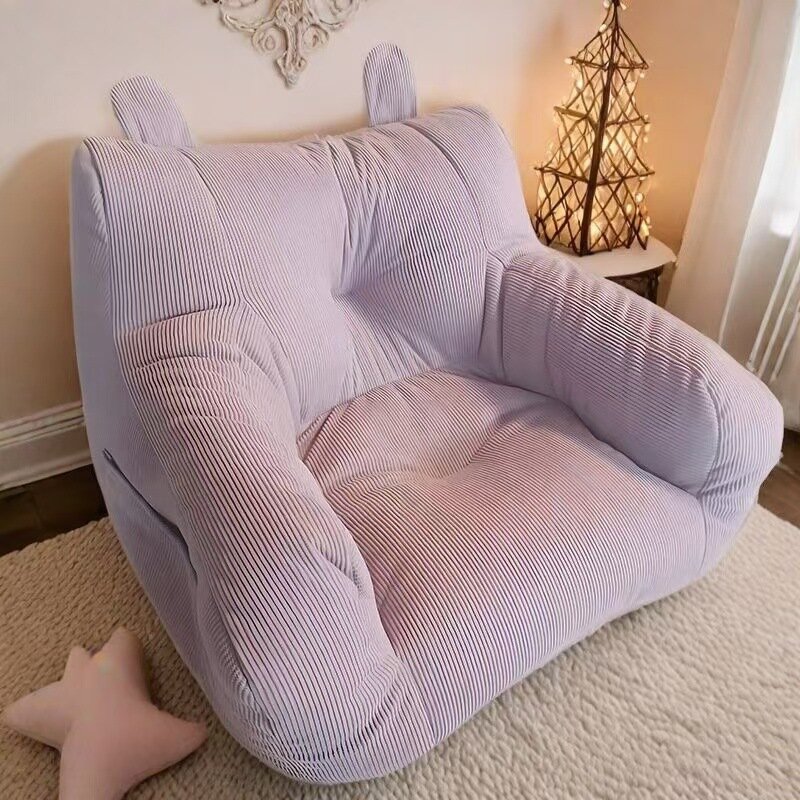 Диван-лежак детский "mini baby sofa", хлопок/лён, Виноградно-фиолетовый бархат, 50х50х45 см
