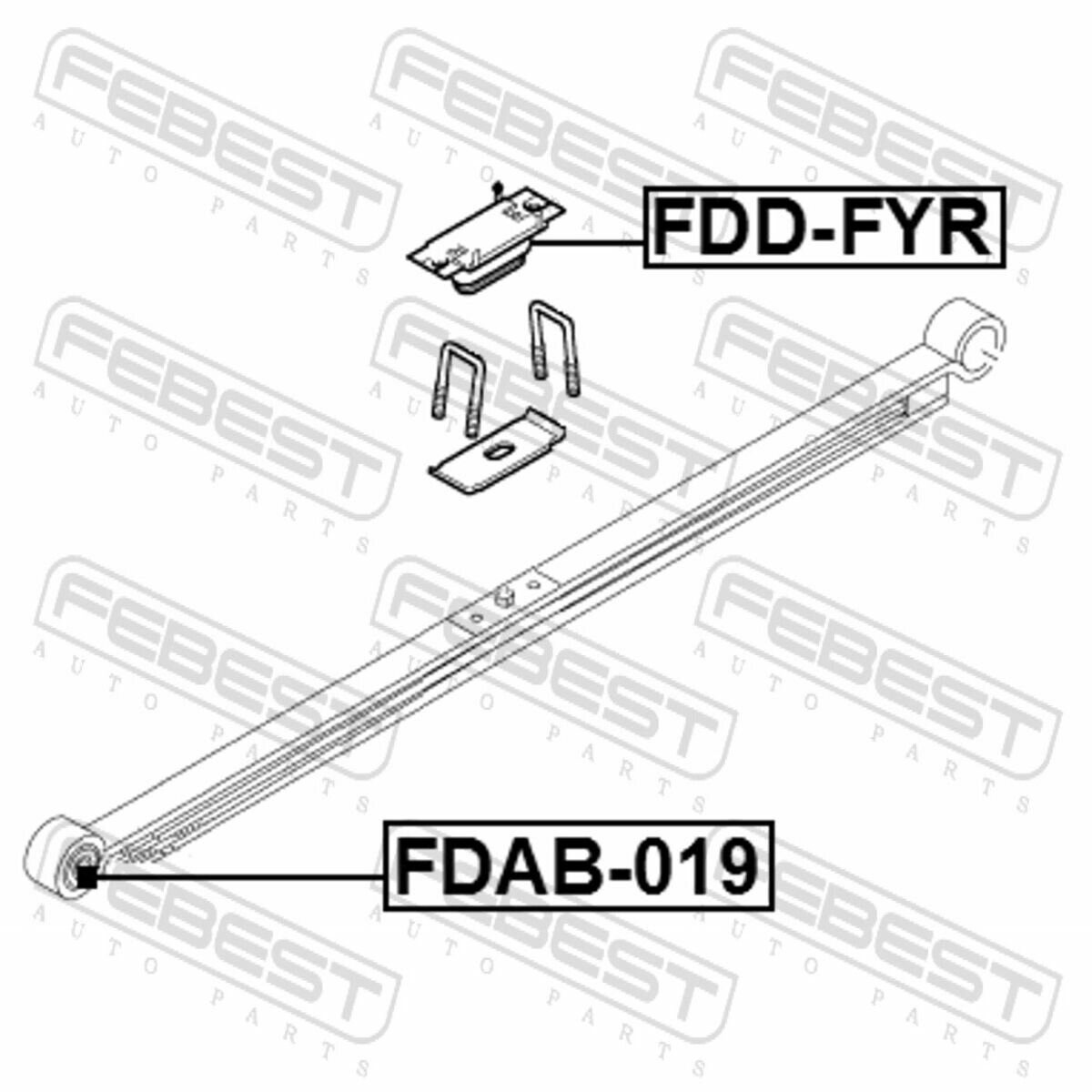 Отбойник Рессоры Задней(Febest Fdd-Fyr)