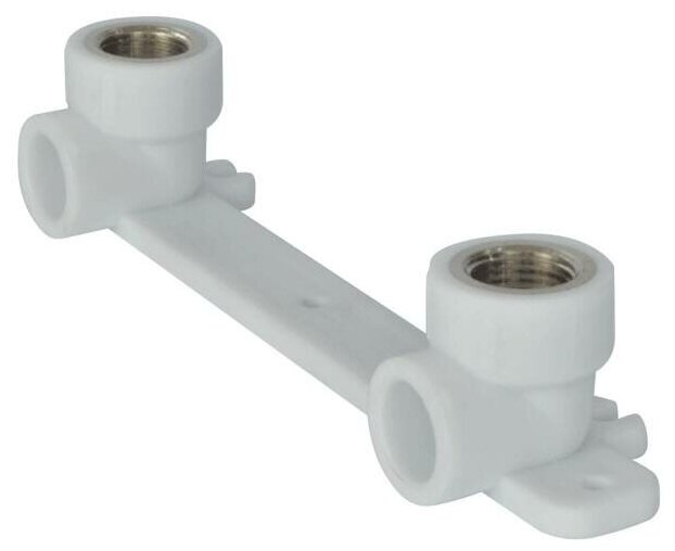 Планка PP-R монтажная белая ВР Дн 20х1/2" под смеситель с водорозетками ViEiR