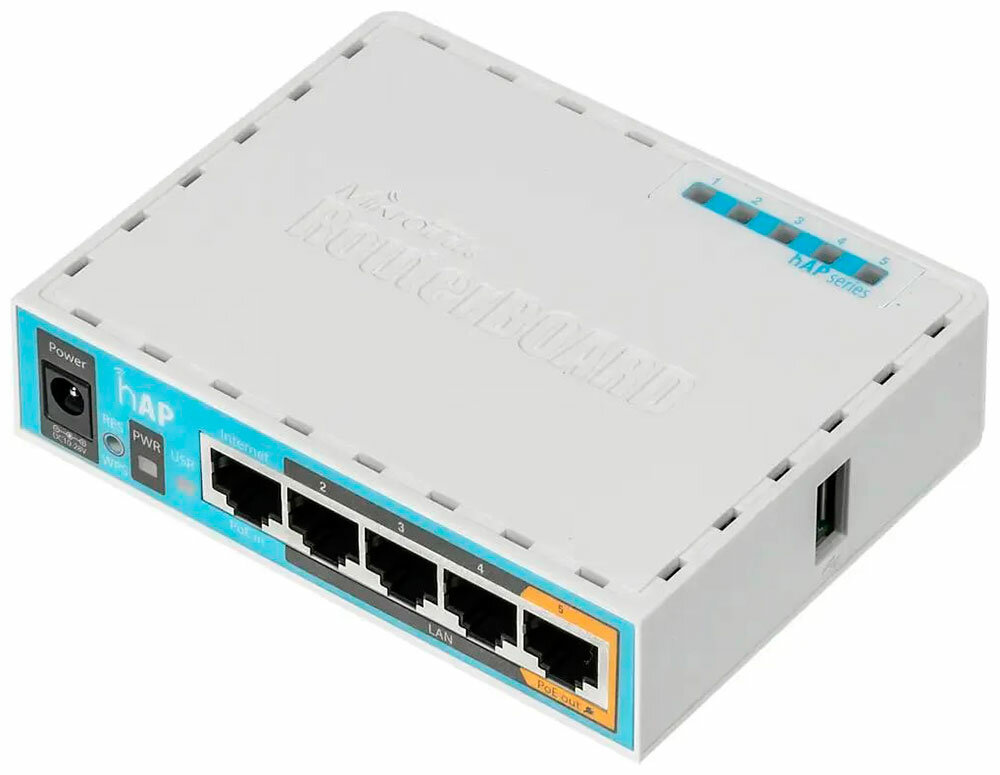 Маршрутизатор MikroTik HAP, N300, однодиапазонный (RB951Ui-2nD)