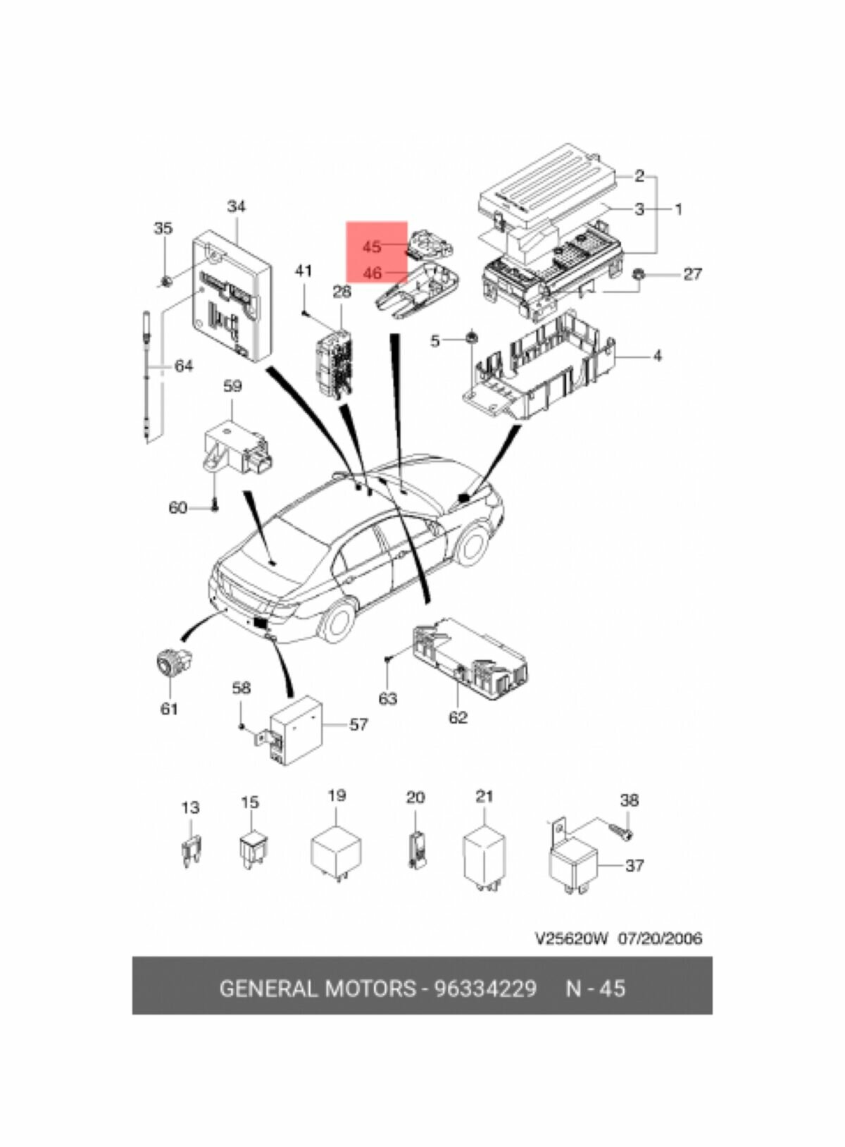 Датчик Дождя Ветpового Стекла(Gm/Opel/Chevrolet 96334229)
