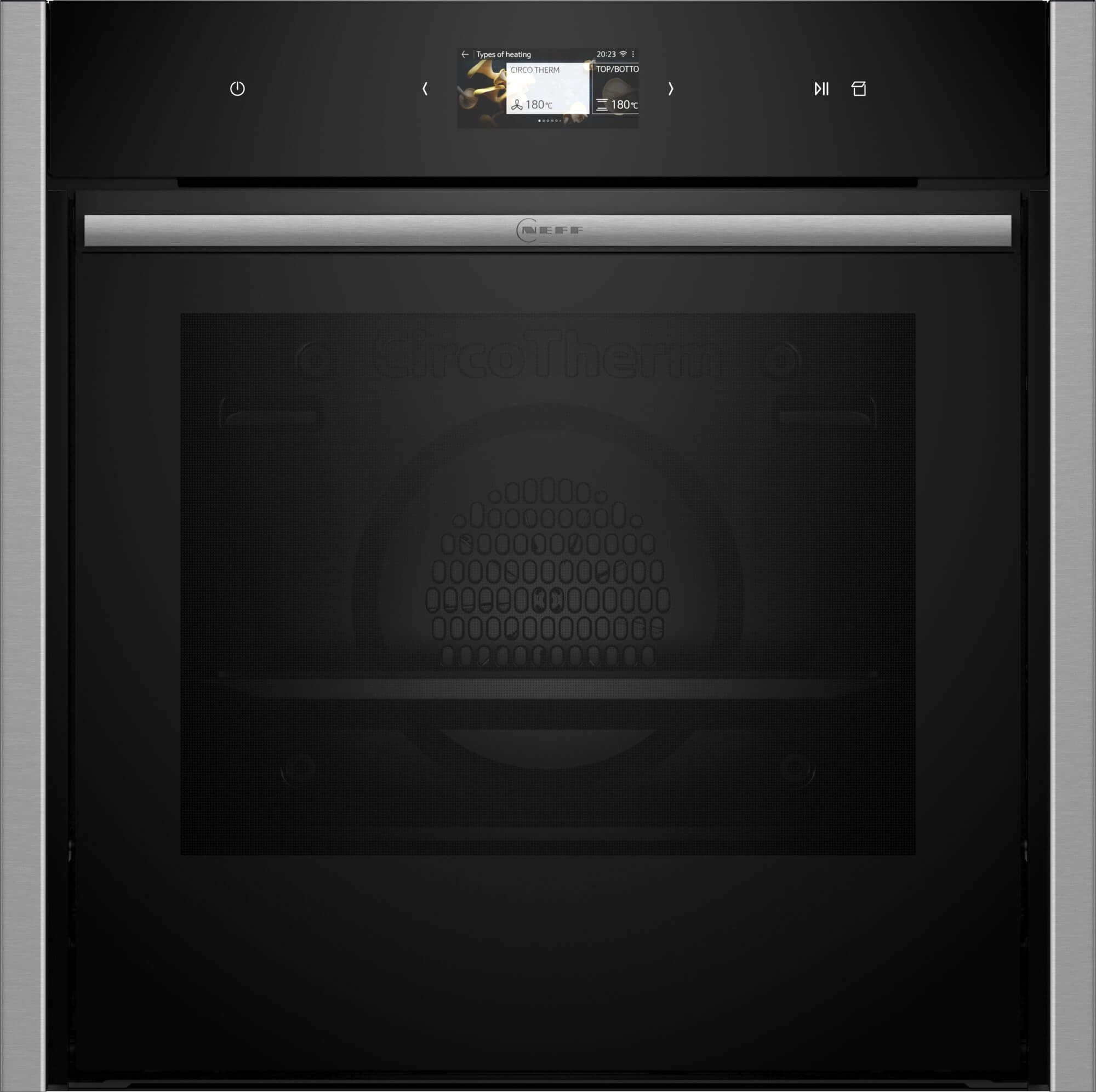 Электрический духовой шкаф с паром Neff B64FS31N0, черный/нержавеющая сталь