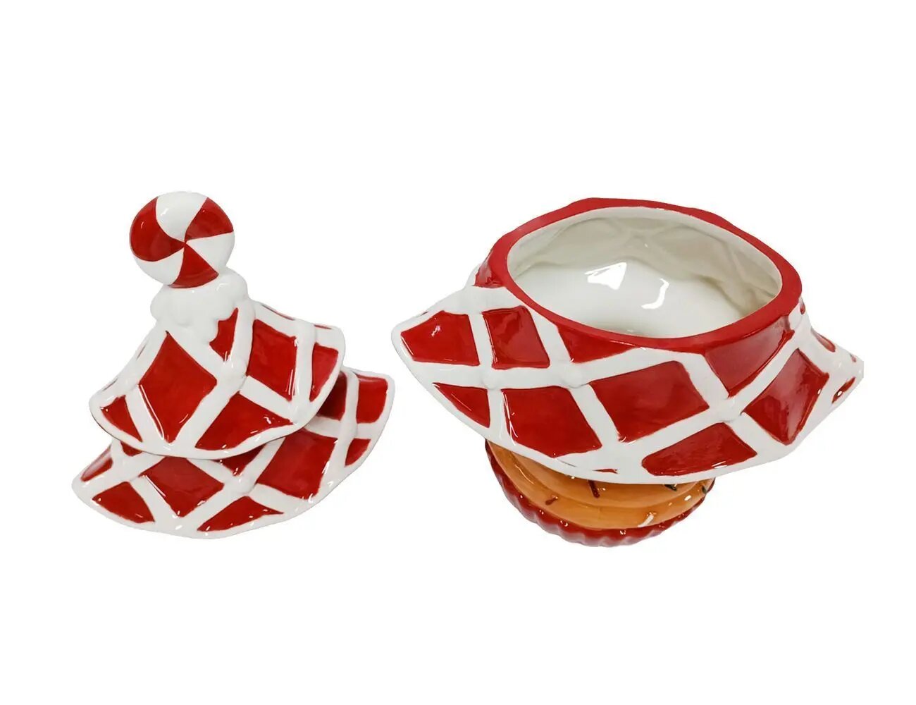 Конфетница ёлочка росетта, керамика, 23 см, Due Esse Christmas