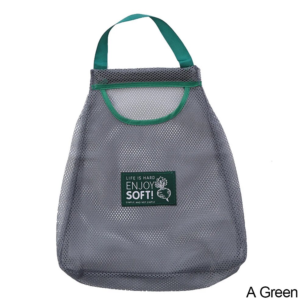 Сетчатая сумка для хранения овощей и фруктов Темно-зеленый, A Green