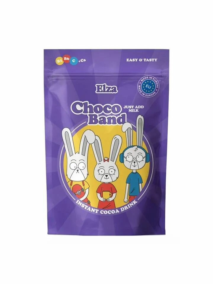 Напиток растворимый с витаминами и кальцием ELZA Choco Band 200г 6шт , Венгрия