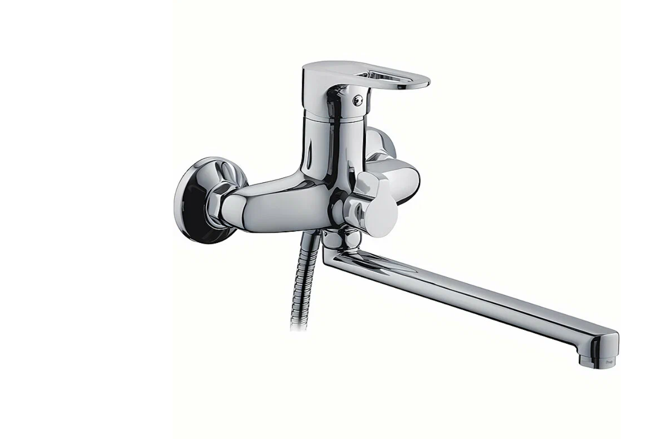 Смеситель для ванны с душем FRAP H702 F22702-B хром, силумин