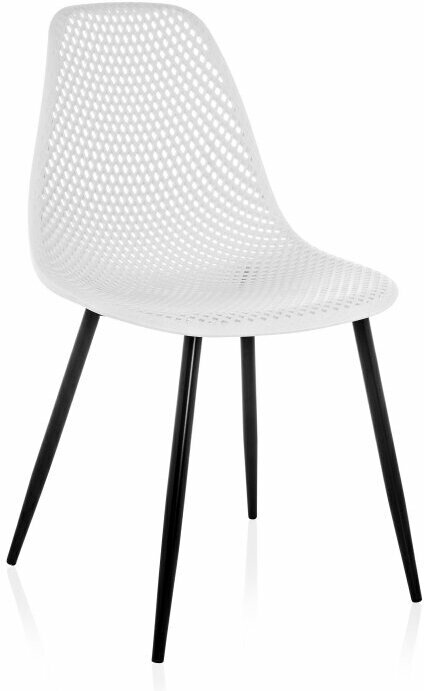 Стул Vero woodville белый, пластик, металл, твердое сиденье, без подлокотников