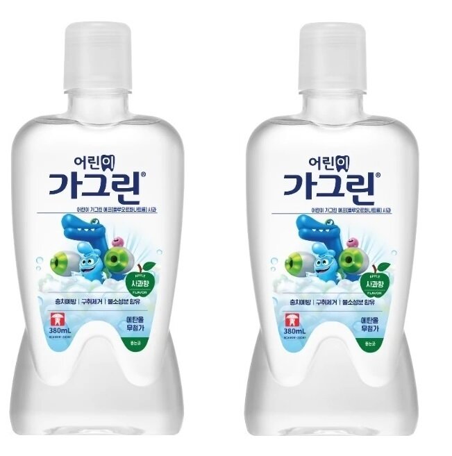 Ополаскиватель Garglin для полости рта Kids Care Apple, детский, с экстрактом яблока, 380 мл, 2 шт