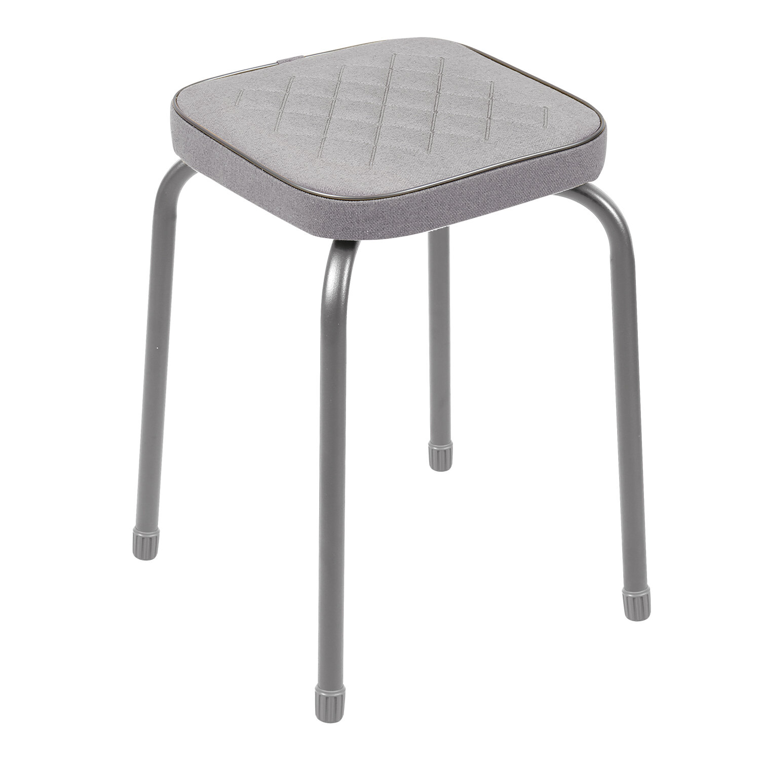 Табурет "Фабрик 6" (ТФ06/С серый) с мягким тканевым сиденьем