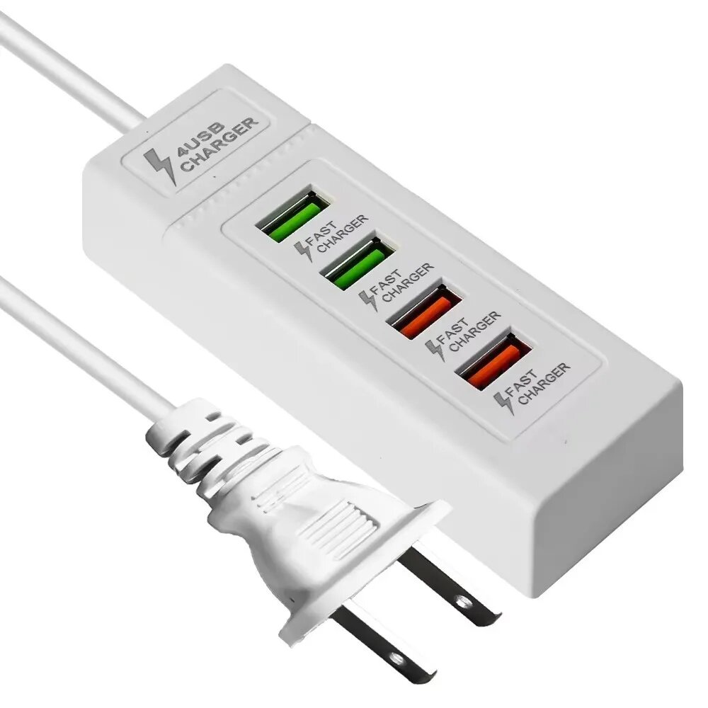 Универсальный 4 USB 4-портовый удлинитель USB 3.0 Зарядная станция для ЕС/США Удлинительный кабель для быстрой зарядки Разъем US