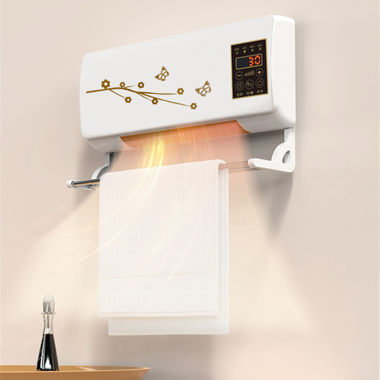 Настенный кондиционер PTC Отопление Охлаждающая машина Пульт дистанционного управления Домашний кондиционер с вилкой европейского стандарта 220 В