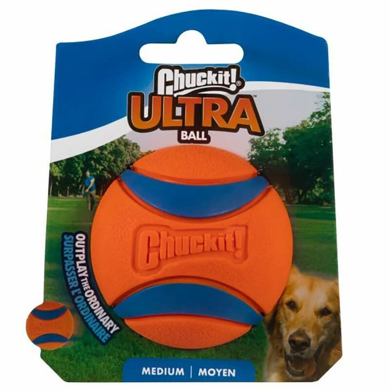 Chuckit Ultra Ball M Интерактивная игрушка Надувной мяч Мяч для собак среднего и крупного размера 64 мм
